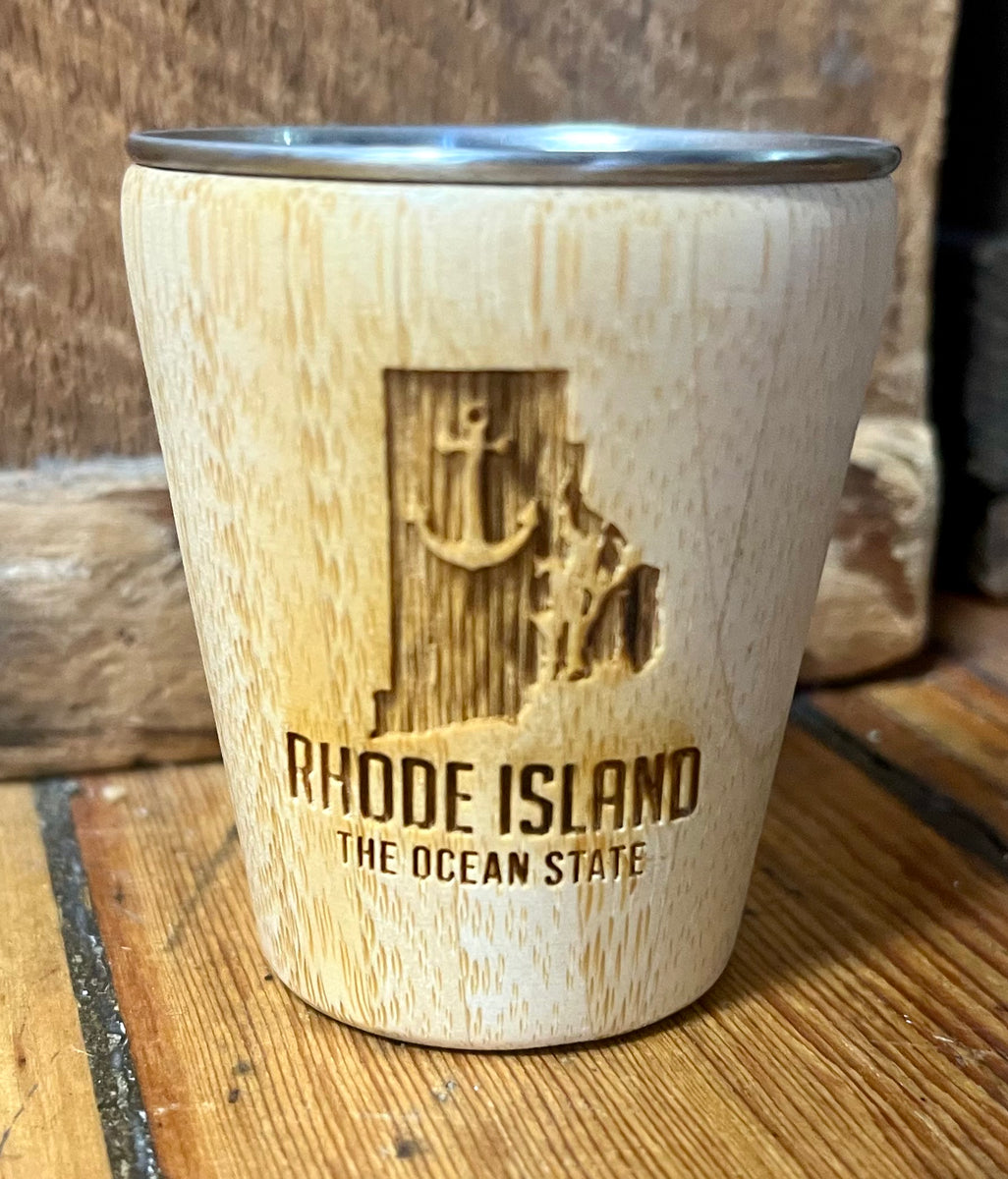 Bamboo and Stainless RI Shot Glass – Newport Original